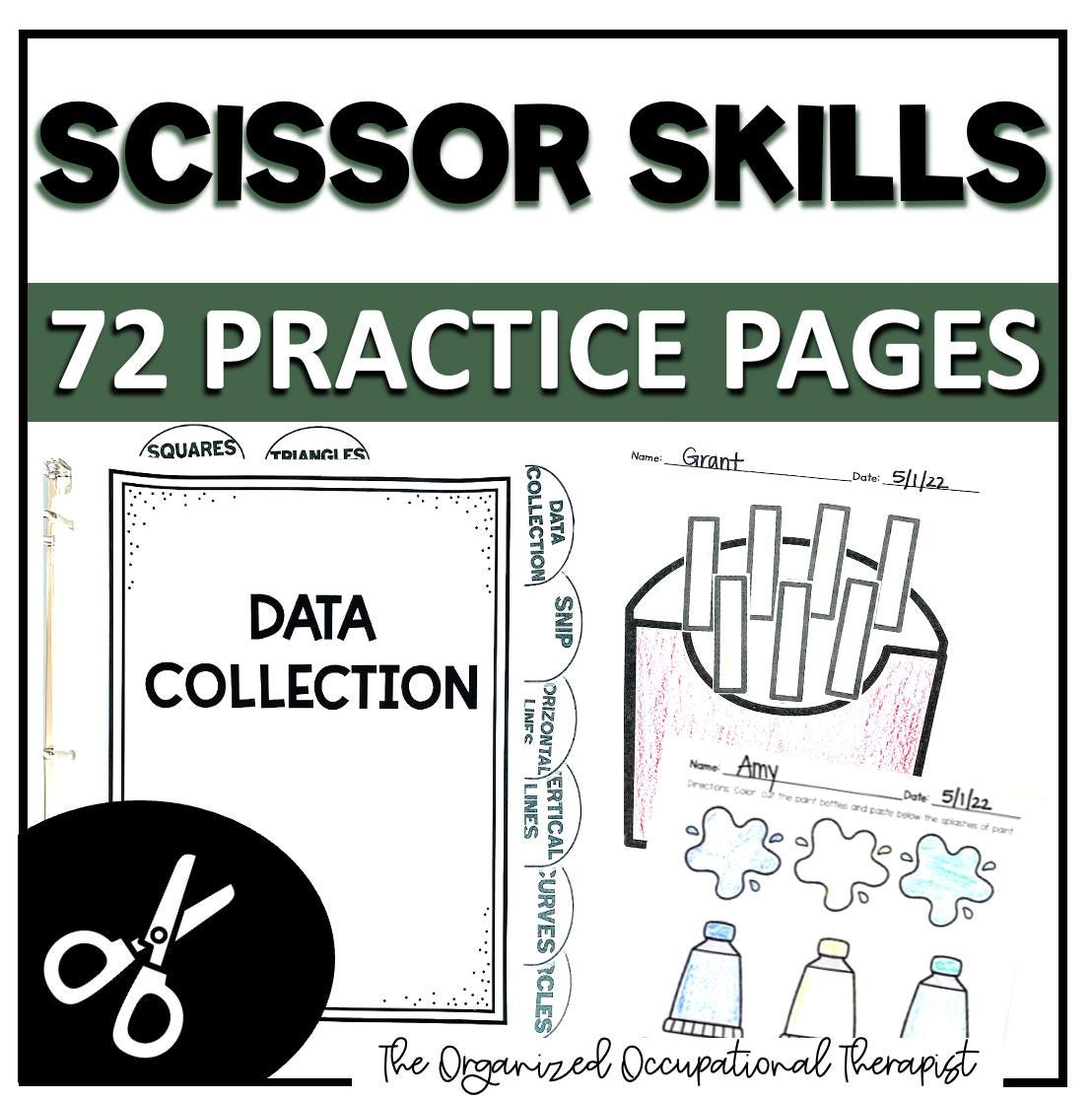 Scissor Skills | Cutting Practice Worksheets | Fine Motor Occupational ...