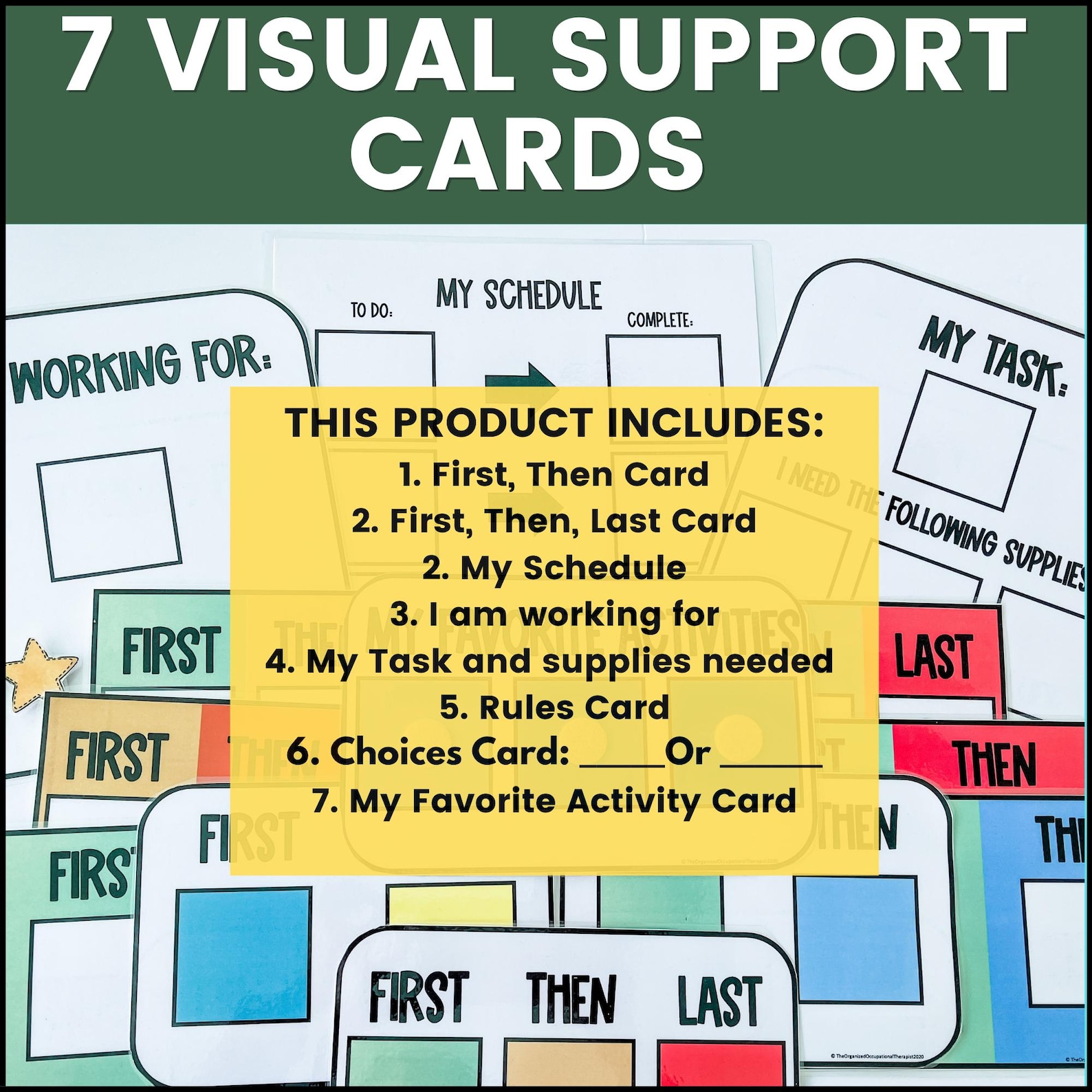 Visual Schedule Cards Bundle for Speech & Occupational Therapy (PDF) - Etsy