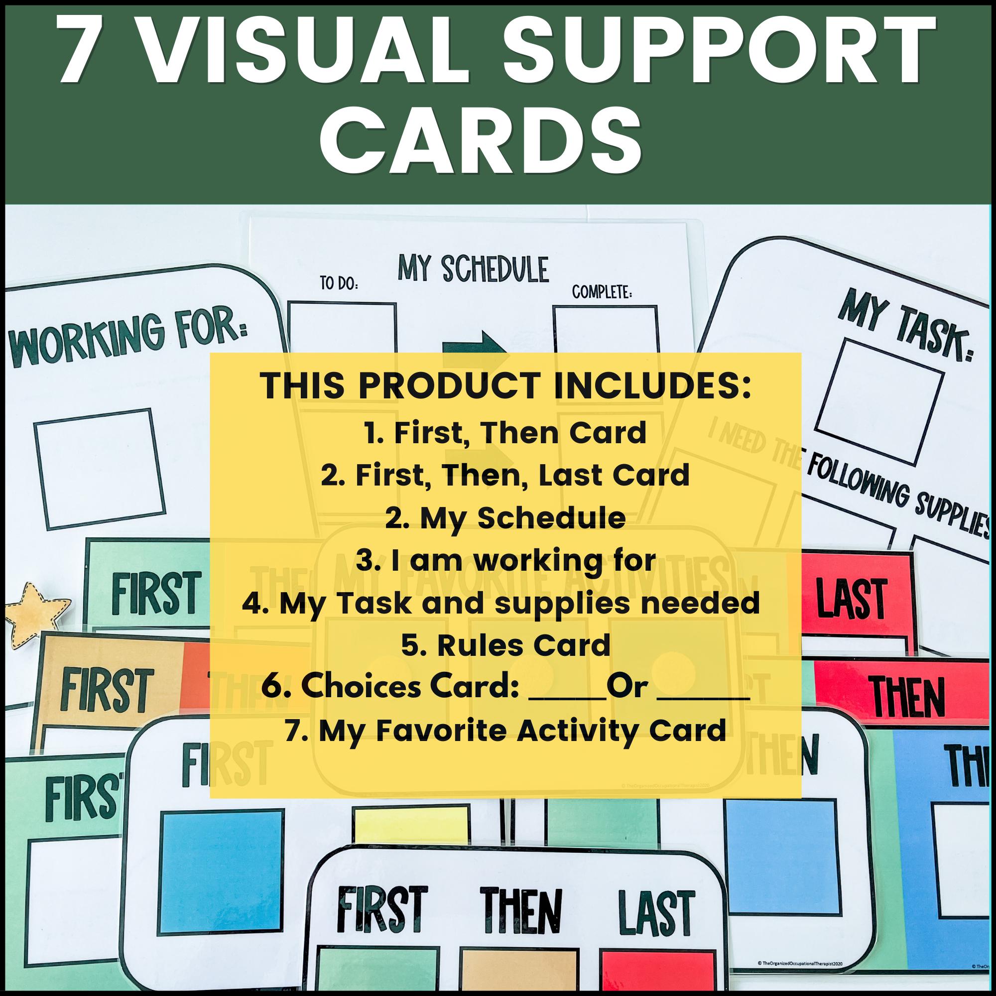 Visual Schedule Cards Bundle for Kids Pediatric Occupational Therapy ...