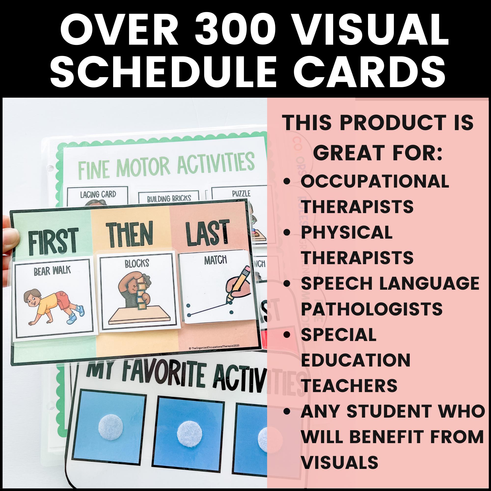 Visual Schedule Cards Bundle for Kids Pediatric Occupational Therapy ...