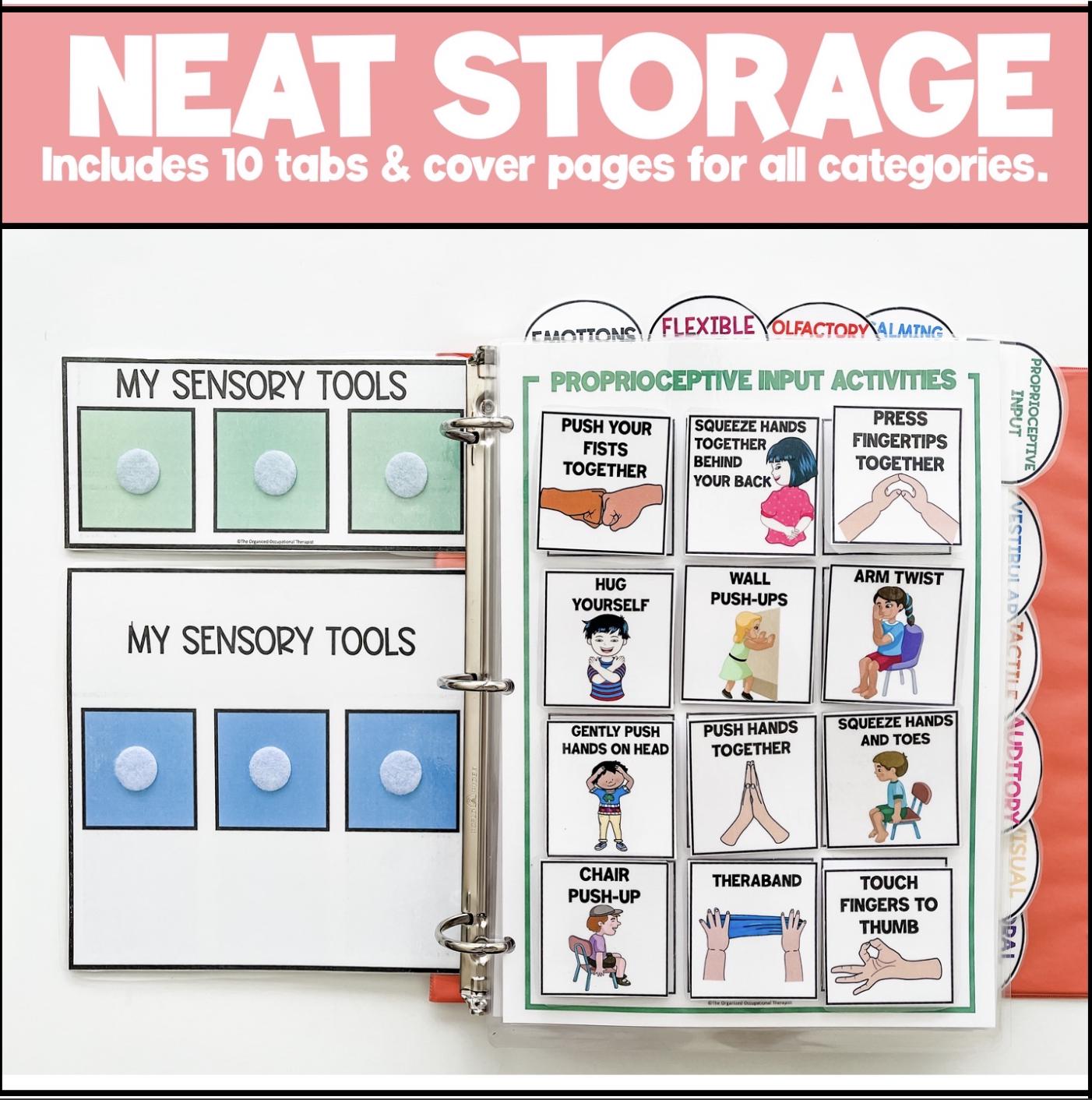Sensory Tools Visual Cards, Emotions & Calming Activities (digital ...