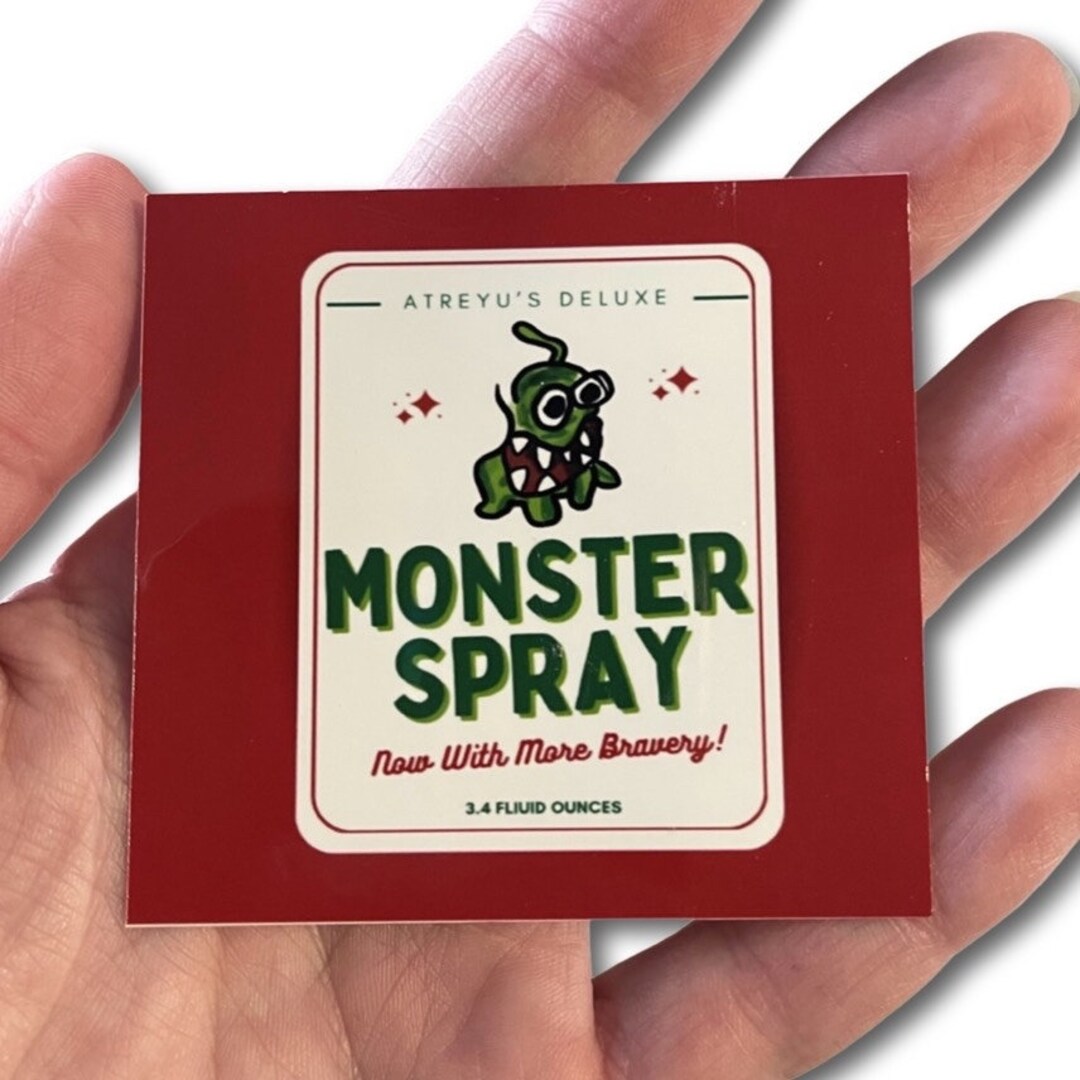 Monster Spray Label Sticker Monster Repellent Customization ...