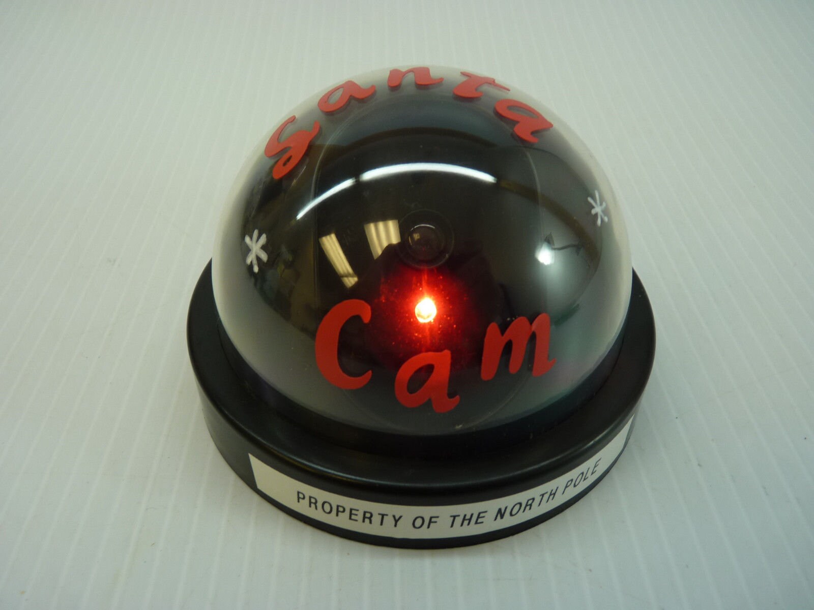 Santa Camera Cam Dome With Red LED Blinking Light Dummy Fake Pretend W ...