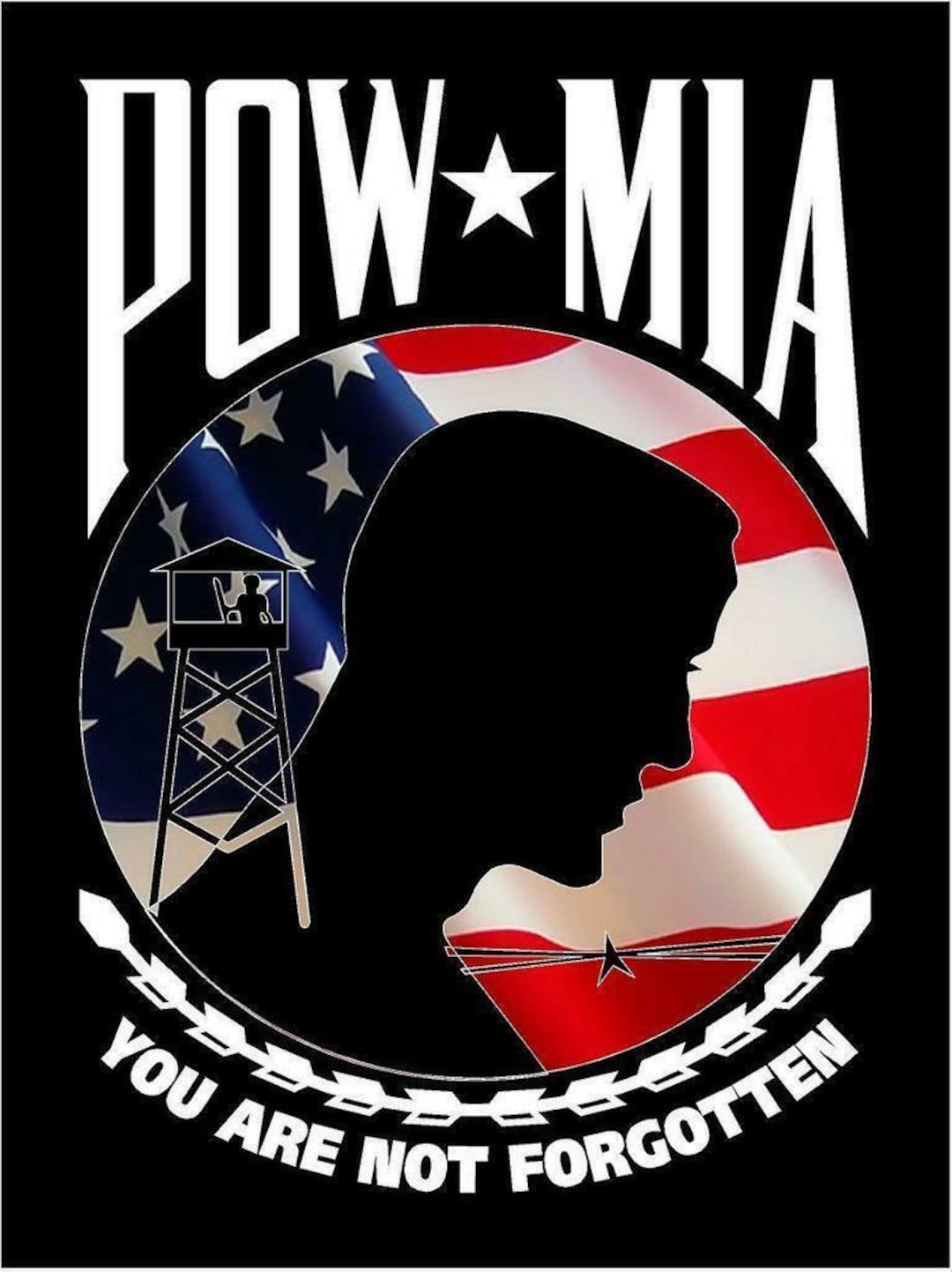 Pow Mia Military American Flag Decal Sticker Graphic for Car - Etsy