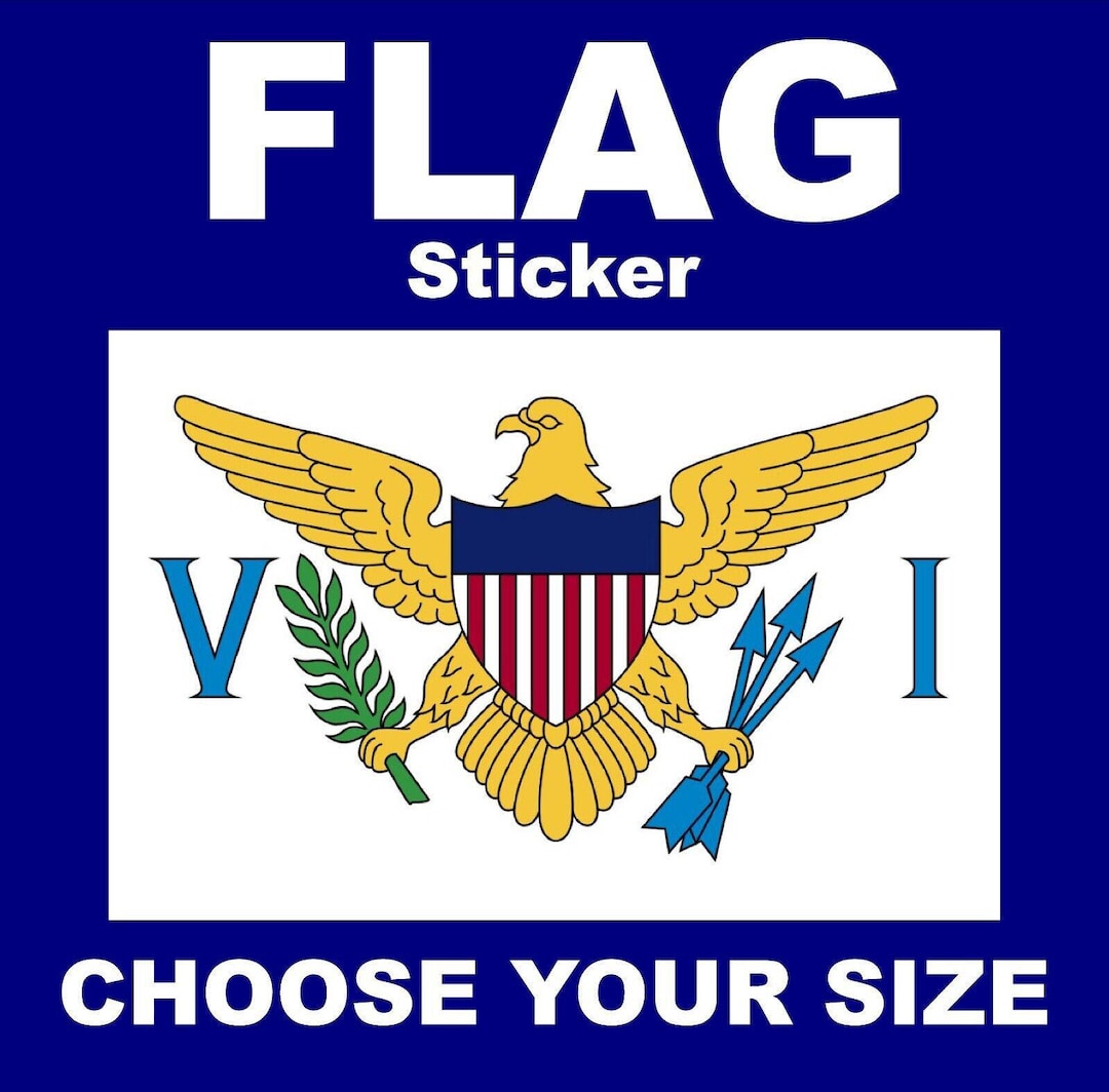 Us Virgin Islands Flag, Sticker, Decal, 5 Yr Vinyl - Etsy