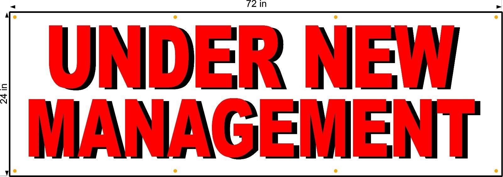 Under New Management Banner 2ft X 6ft Larger Size - Etsy