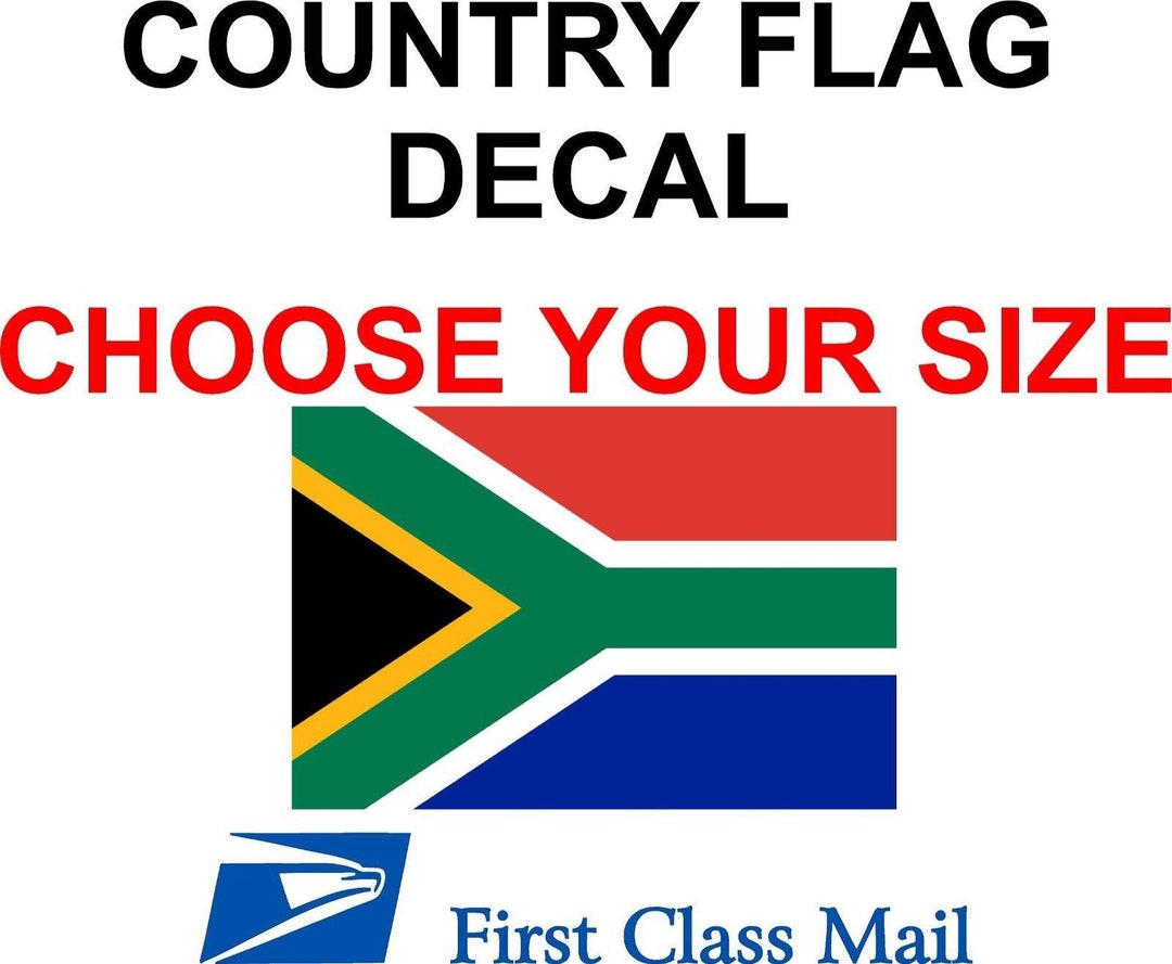 South African Country Flag, Sticker, Decal, 5yr Vinyl, State Flag - Etsy