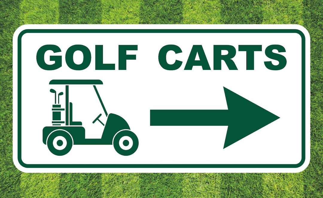 Golf Course Aluminum Right Direction Sign for the Greens, Fairway ...