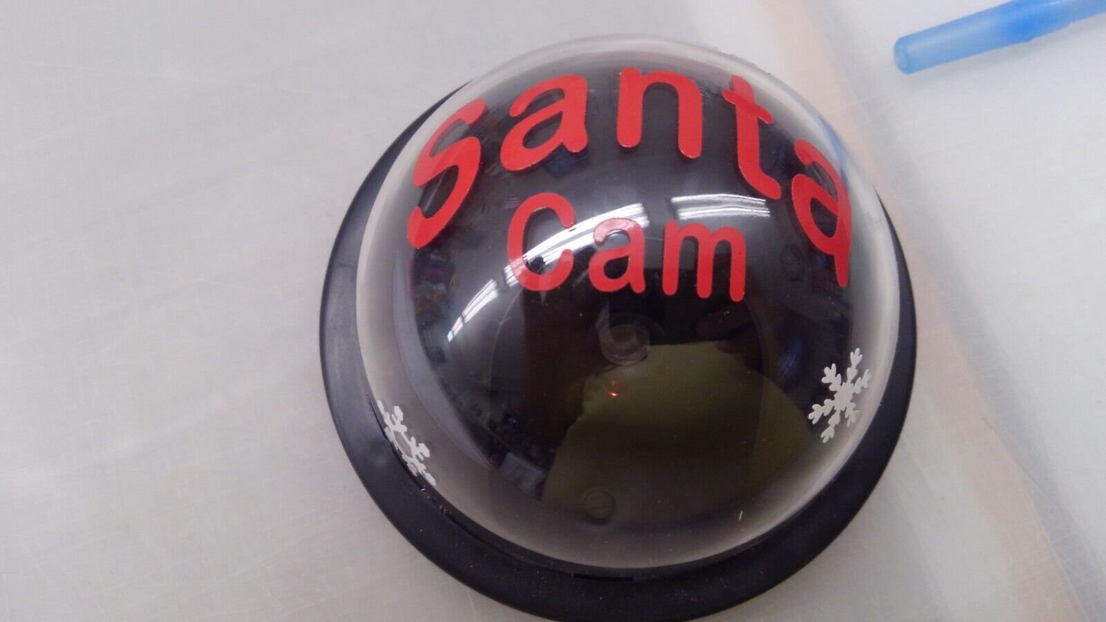 Santa Camera Cam Dome With Red LED Blinking Light Dummy Fake Pretend W ...