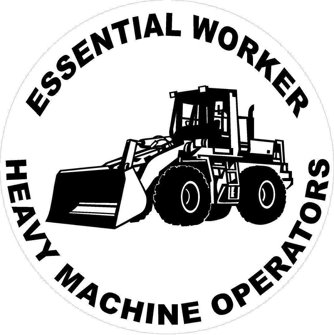 Essential Worker Heavy Machine Operators Decal - Etsy