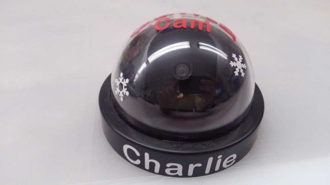 Santa Camera Cam Dome With Red LED Blinking Light Dummy Fake Pretend W ...