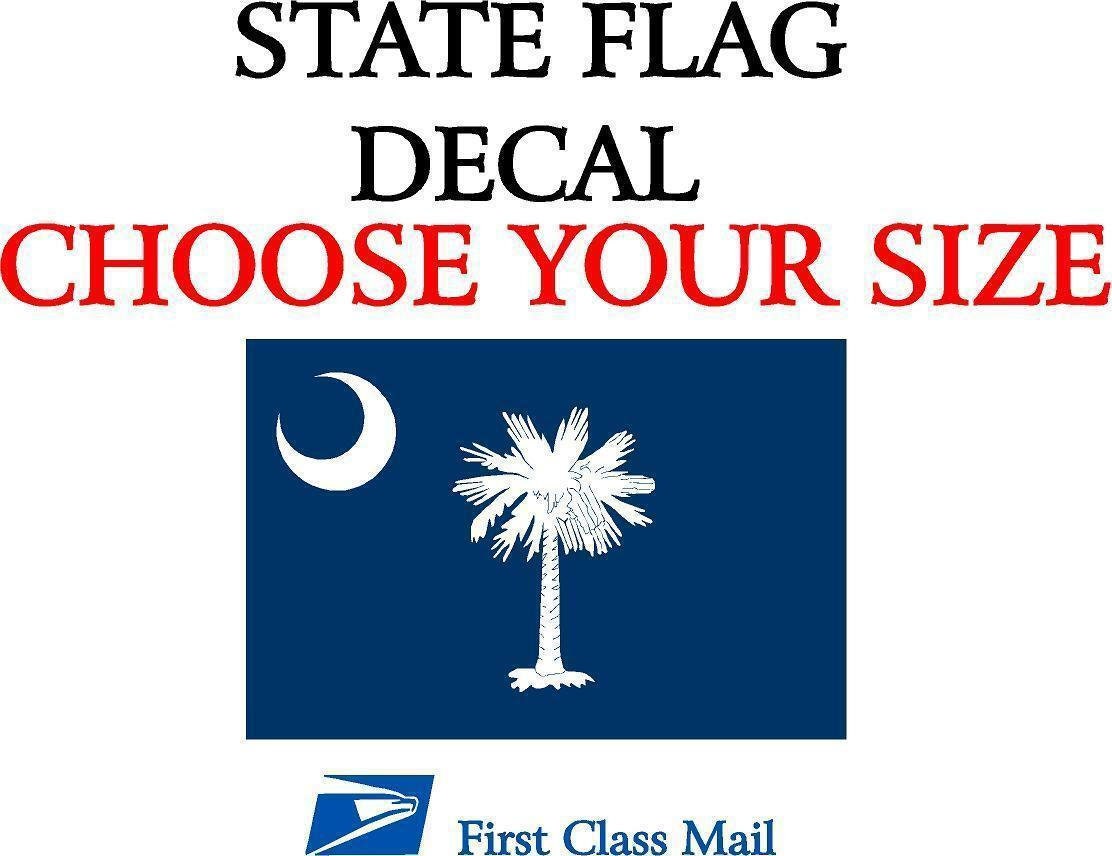 South Carolina State Flag, Sticker, Decal 5yr Vinyl State Flag of South ...