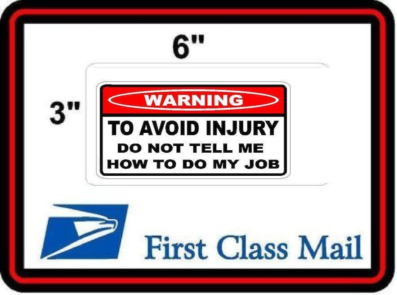 Toolbox Sticker Funny Warning Sticker - to Avoid Injury - Etsy