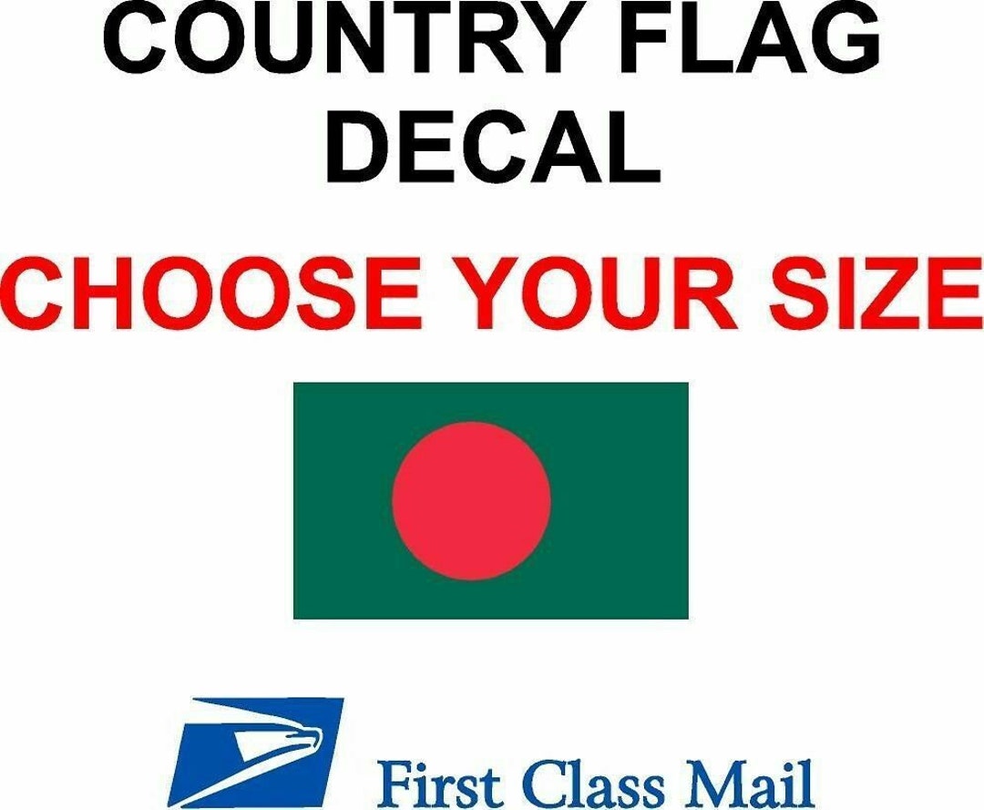 Bangladesh Country Flag, Sticker, Decal, 5yr Vinyl, Country Flag - Etsy