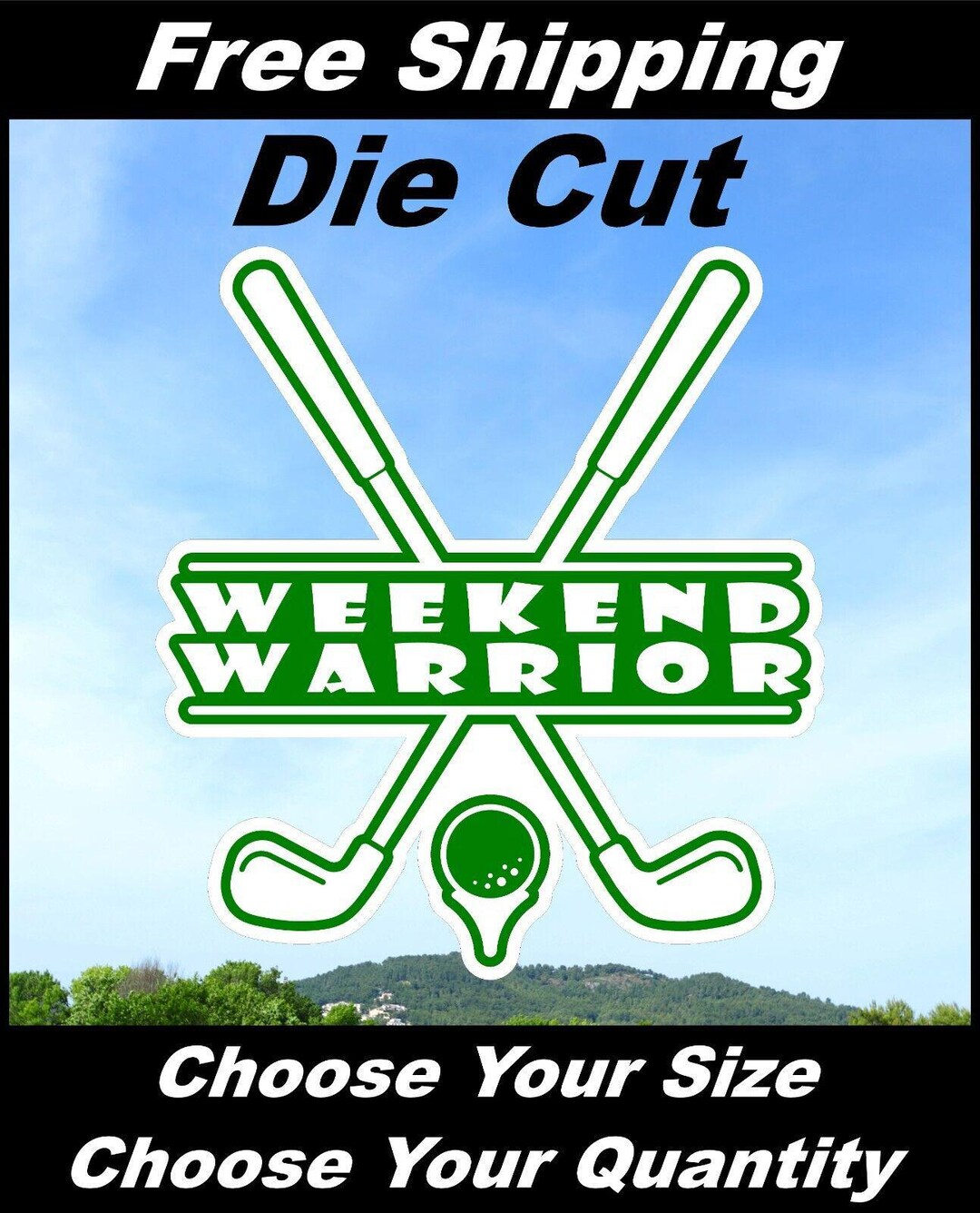 Weekend Warrior Golfer Decal Sticker for Car and Truck Window or Bumper ...