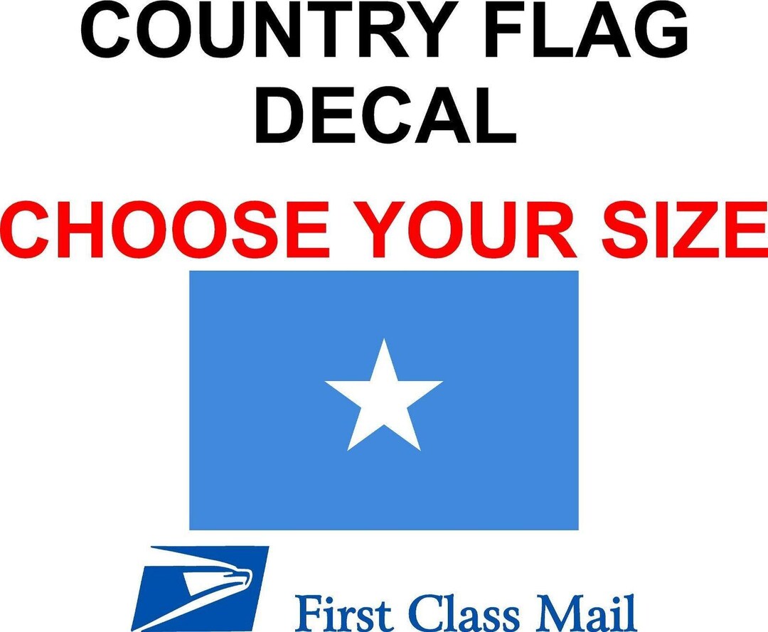 Somali Country Flag, Sticker, Decal, 5yr Vinyl, State Flag - Etsy