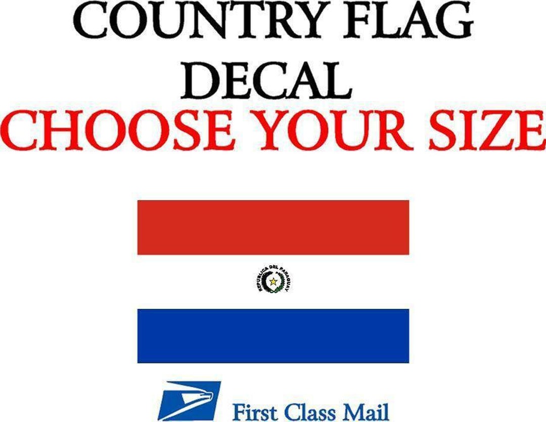 Paraguayan Country Flag, Sticker, Decal, 5yr Vinyl, State Flag - Etsy