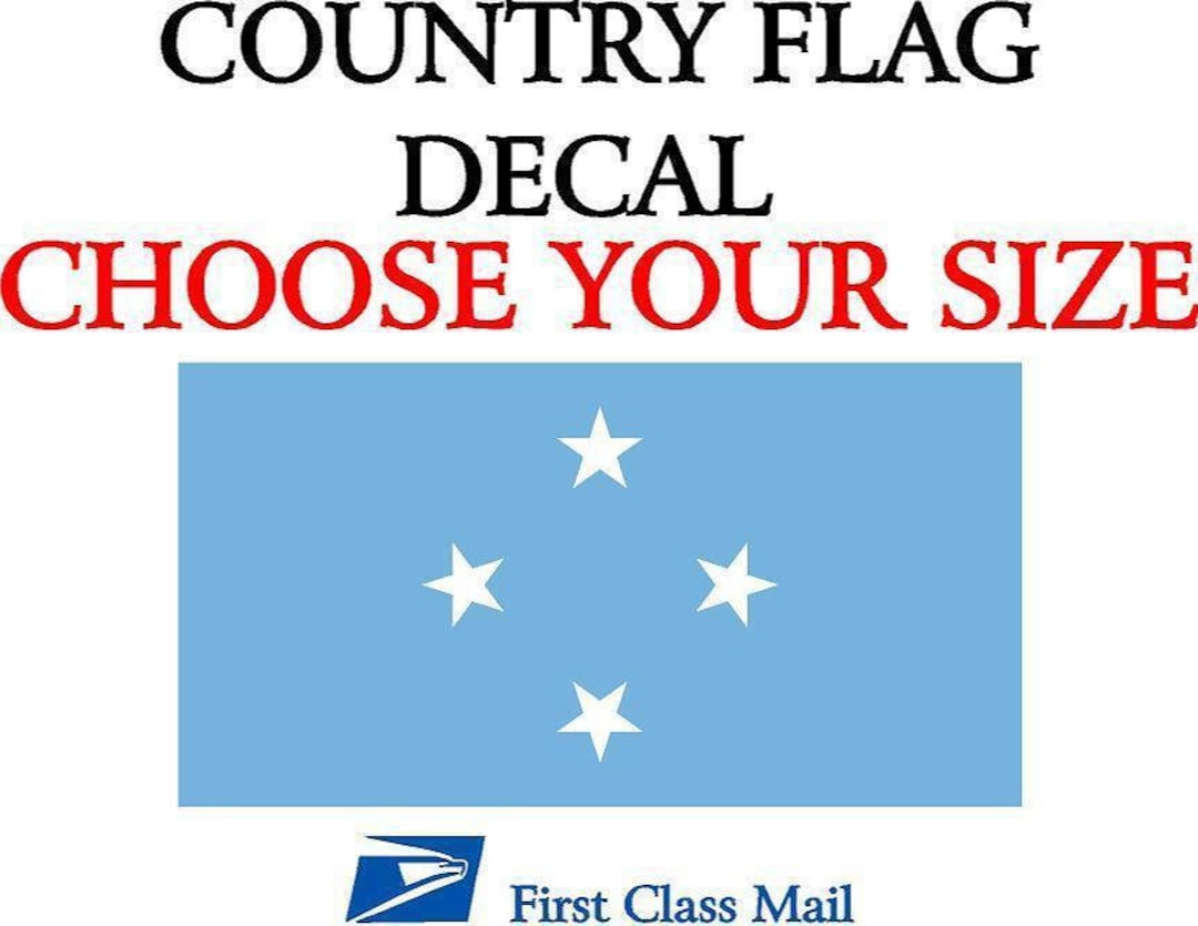 Micronesian Country Flag, Sticker, Decal, 5yr Vinyl, State Flag - Etsy