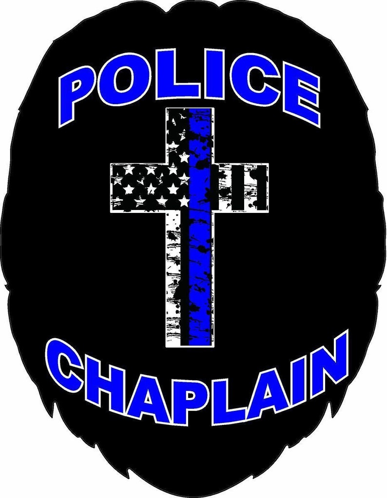 Police Chaplain Vinyl Decal Police Badge REFLECTIVE - Etsy