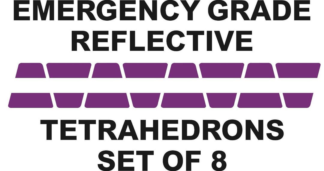 Purple W/ White Stripe Helmet Tets Tetrahedrons Helmet Sticker Emt ...
