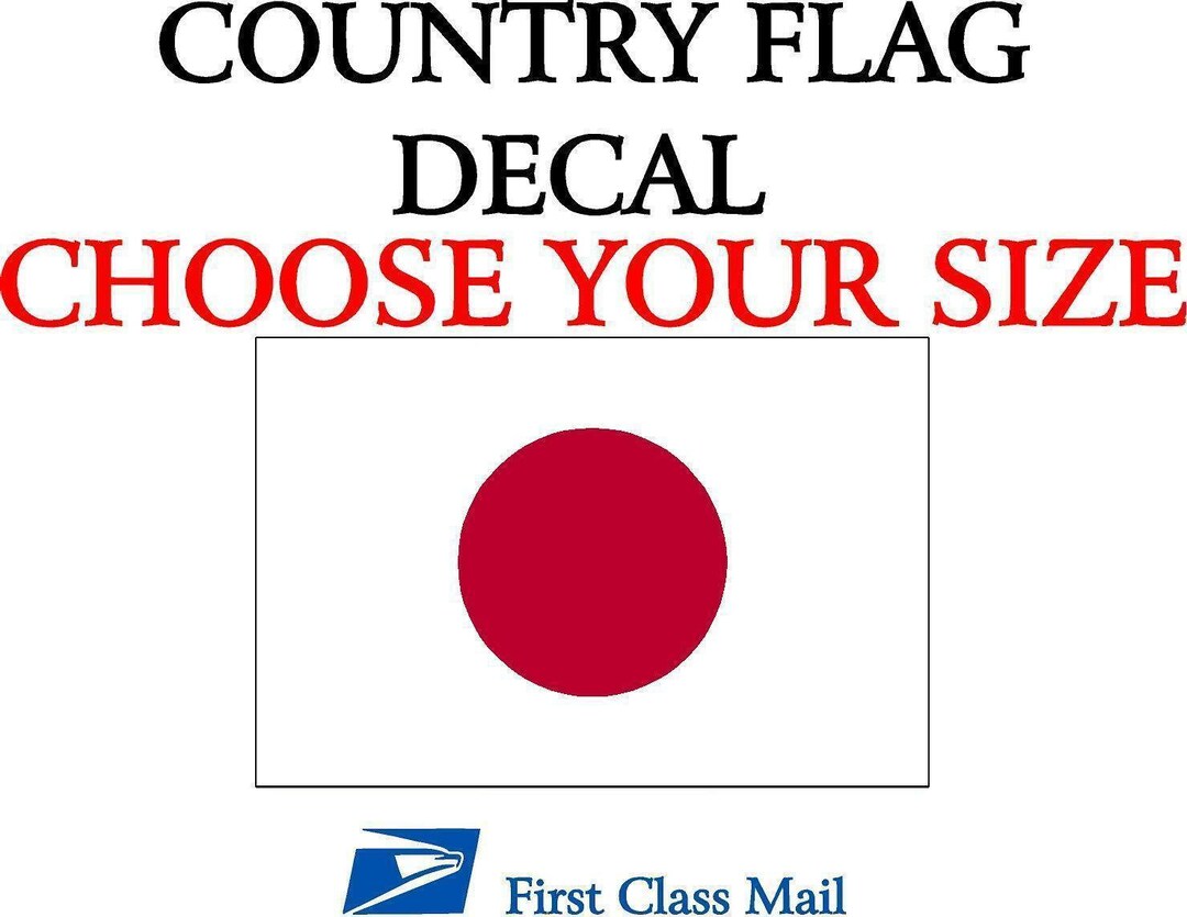 Japanese Country Flag, Sticker, Decal, 5yr Vinyl, State Flag - Etsy