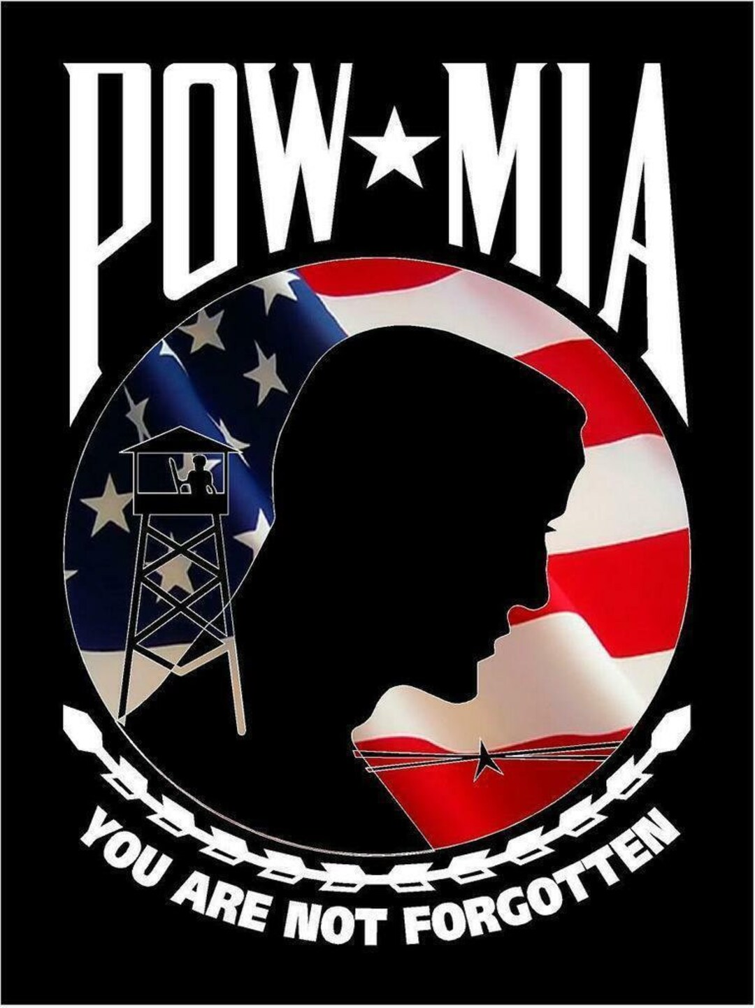 Pow Mia Military American Flag Decal Sticker Graphic for Car Truck Suv ...
