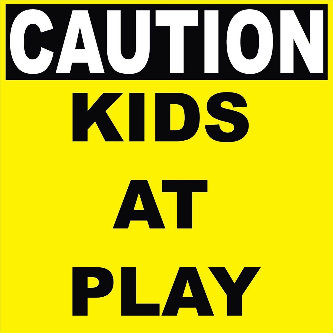 Coroplast Construction Signs - 48" X 48" - Qty 2 - Caution Kids at Play ...