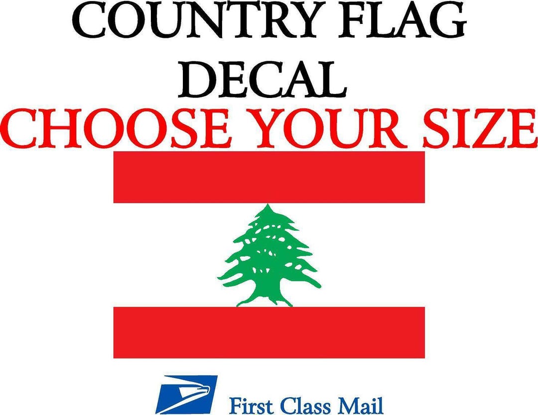 Lebanese Country Flag, Sticker, Decal, 5yr Vinyl, State Flag - Etsy