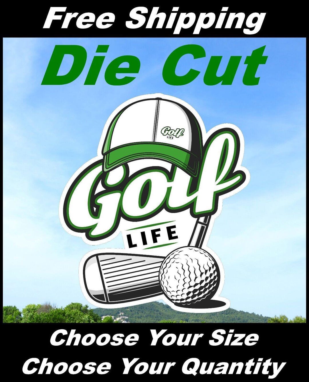 Golf Life Decal for Car and Truck Back/side Window and Bumper Sticker ...