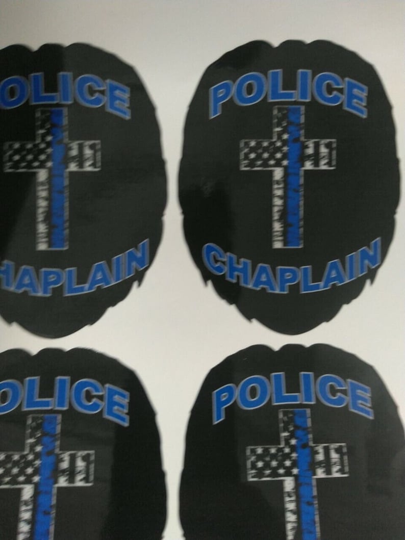 Police Chaplain Vinyl Decal Police Badge REFLECTIVE - Etsy