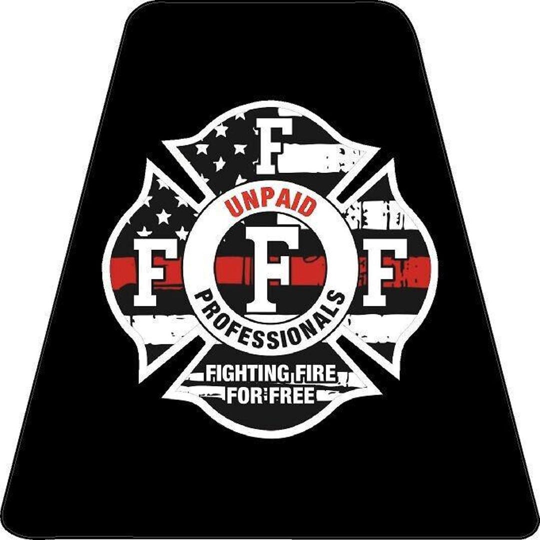 Unpaid Firefighter Helmet Tets Tetrahedrons Helmet Sticker Reflective ...
