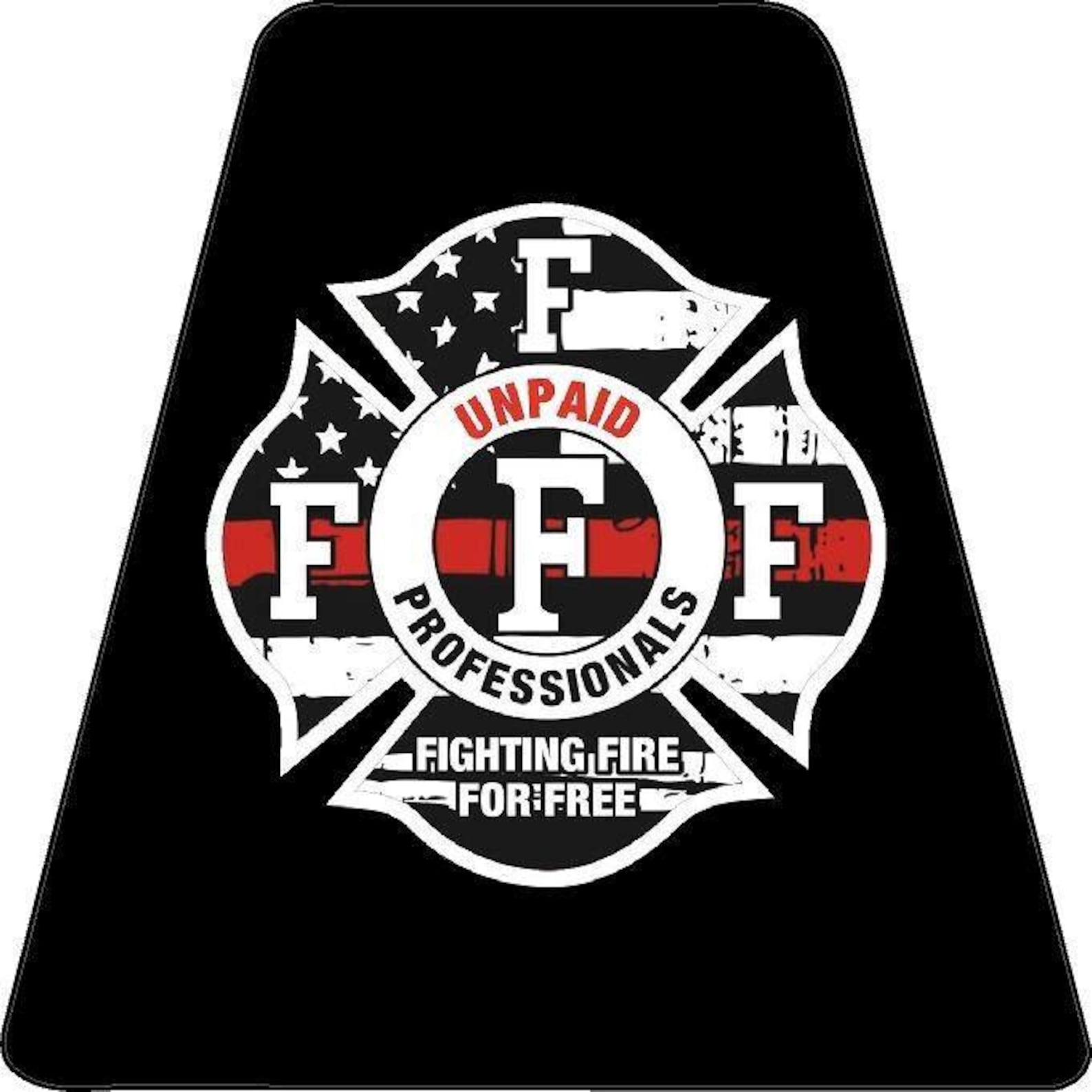 Unpaid Firefighter Helmet Tets Tetrahedrons Helmet Sticker Reflective ...