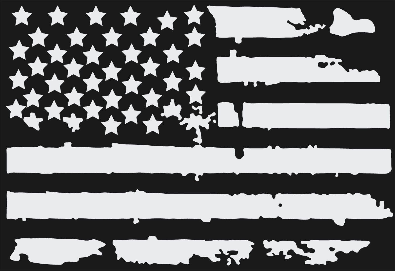 Ford F150 F250 F350 Back Window Distressed American Flag Decal 2015 ...
