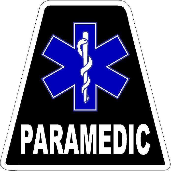Black Paramedic Helmet Tets Tetrahedrons Helmet Sticker Emt Reflective ...