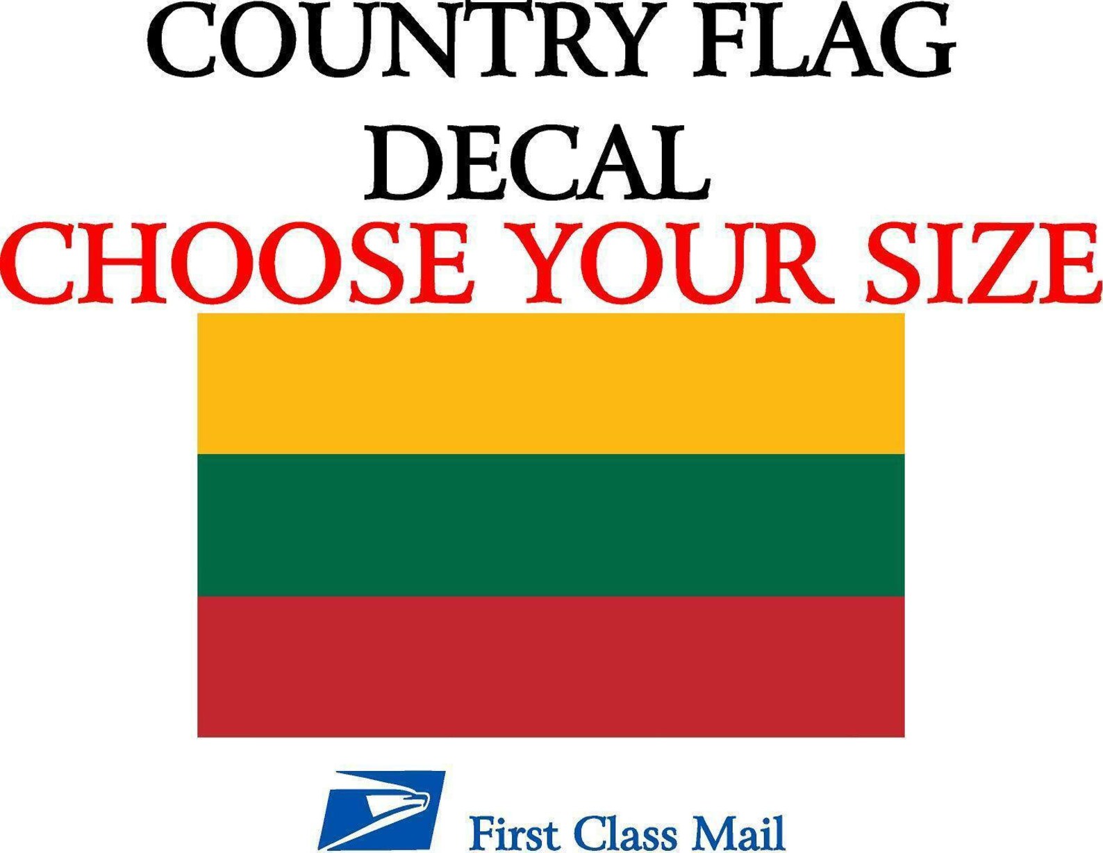 Lithuanian Country Flag, Sticker, Decal, 5yr Vinyl, State Flag - Etsy