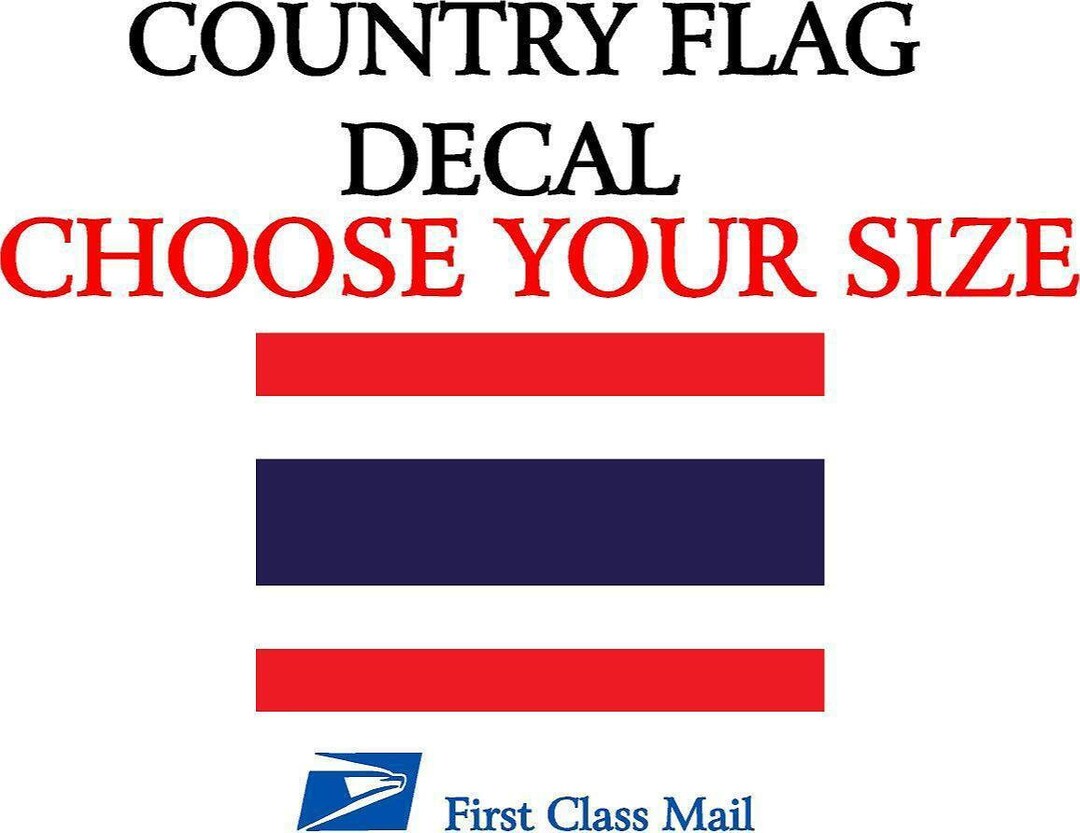 Thai Country Flag, Sticker, Decal, 5yr Vinyl, State Flag - Etsy