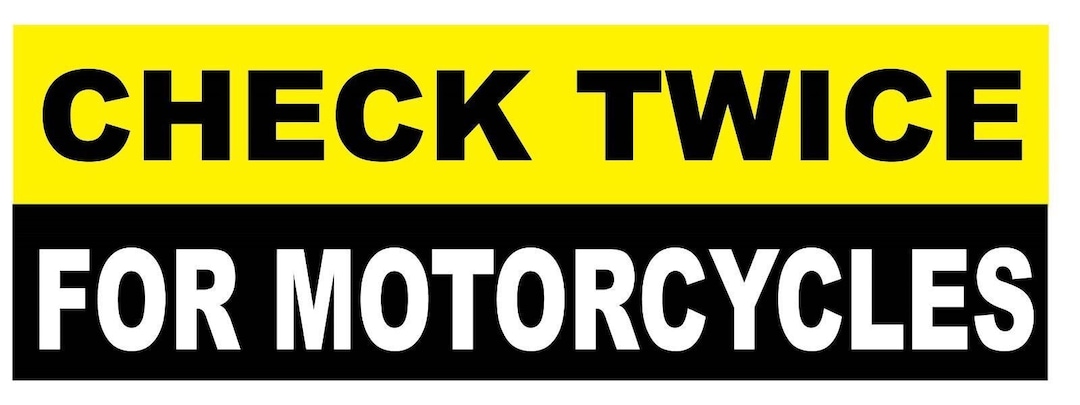 Check 2X Twice for Motorcycles Bumper Sticker/decal 3X9 - Etsy