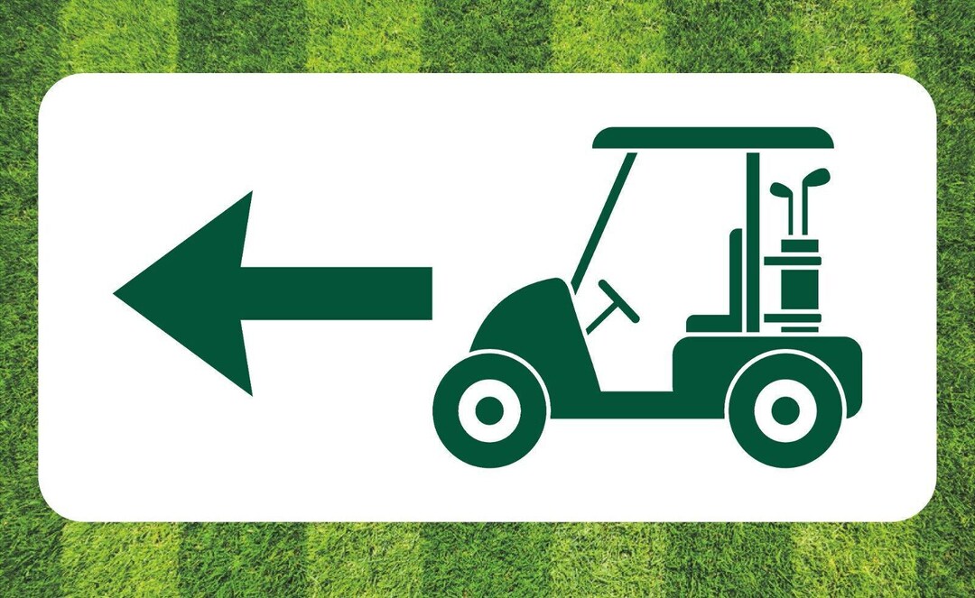 Golf Course Aluminum Left Direction Sign for Greens, Fairway & Golf ...