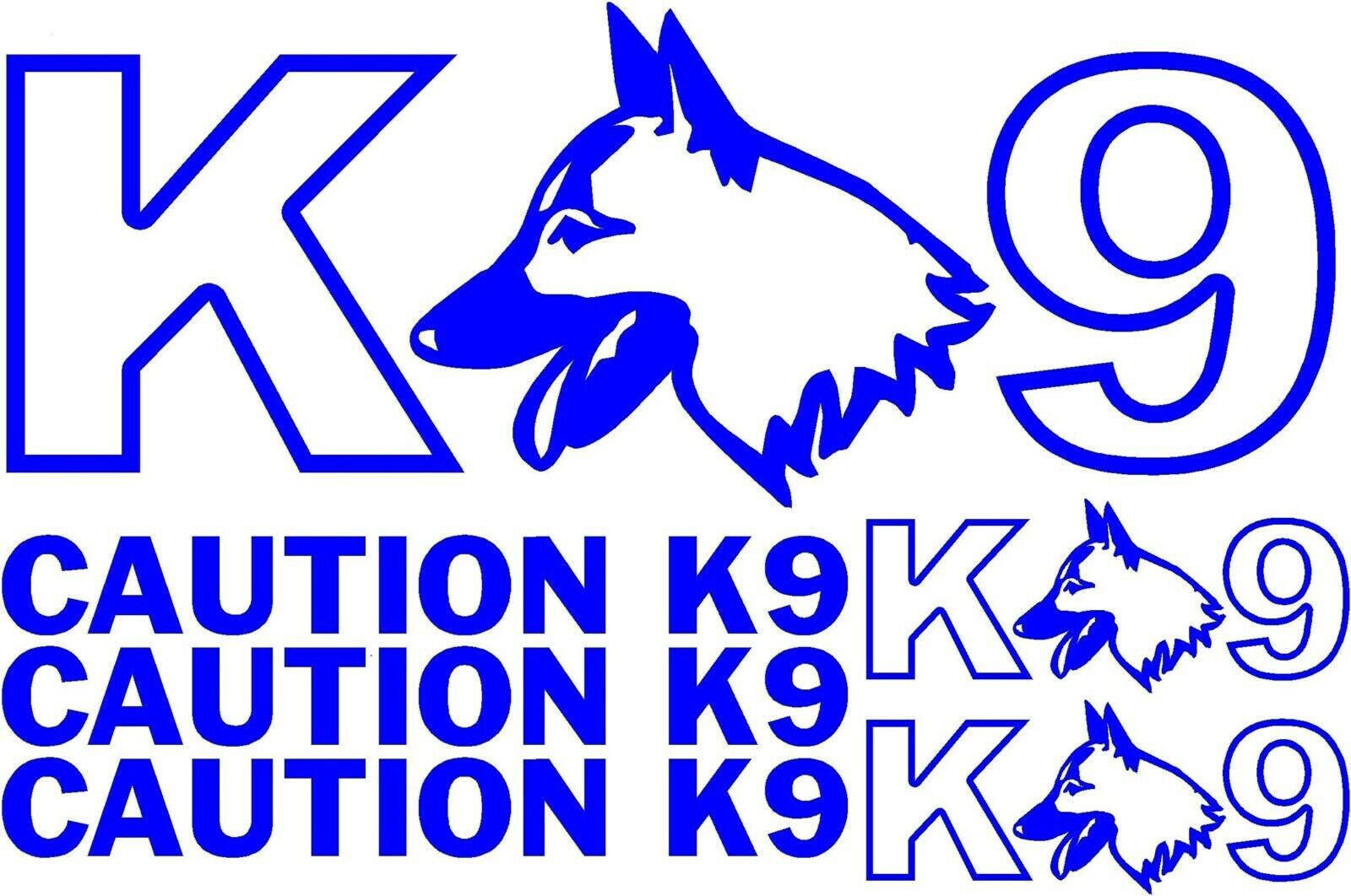Caution K9 Unit Set Die-cut Vinyl Decal car / Truck / Window Sticker ...