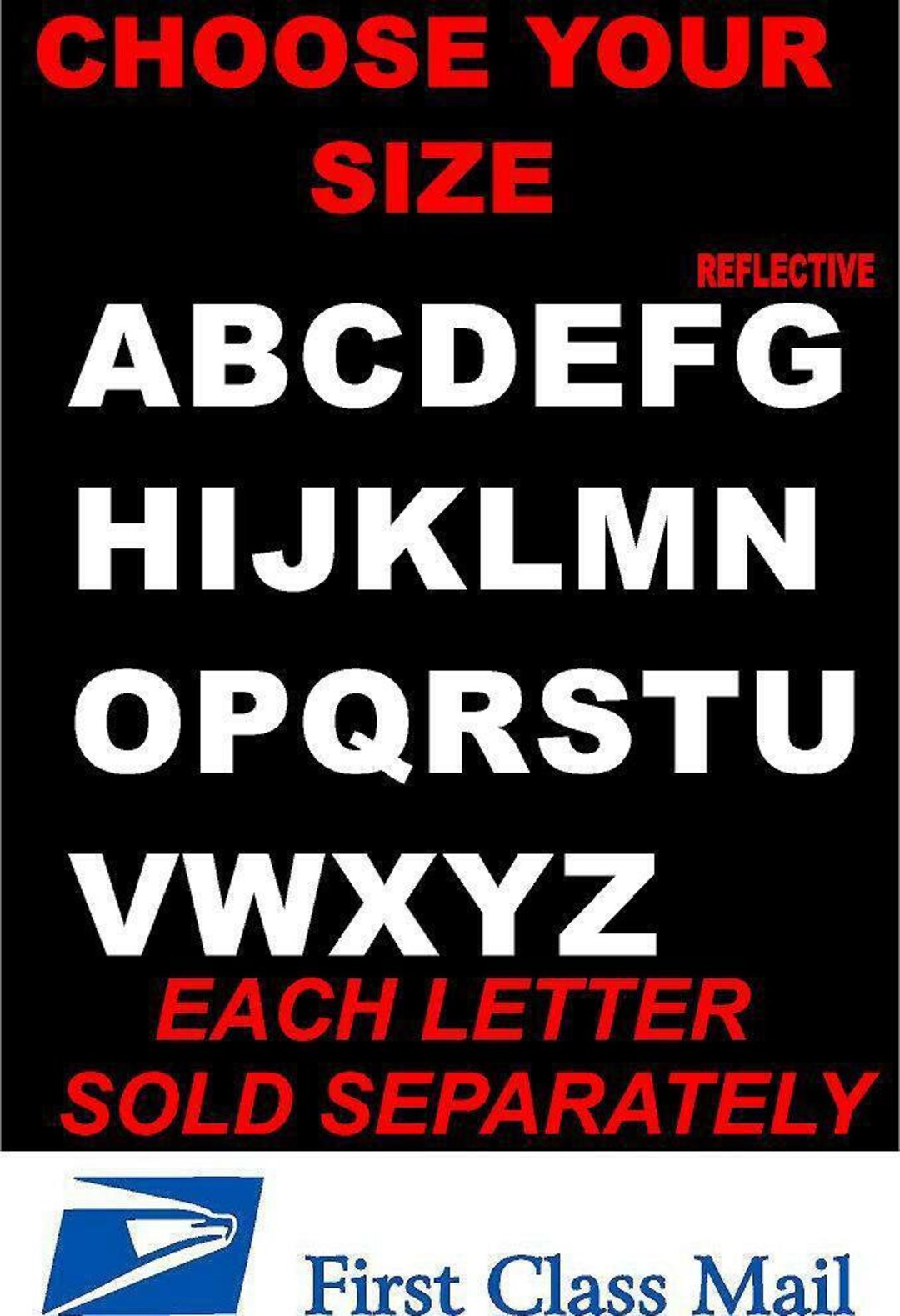White Reflective Street Address Mailbox House Letters Vinyl Decal ...