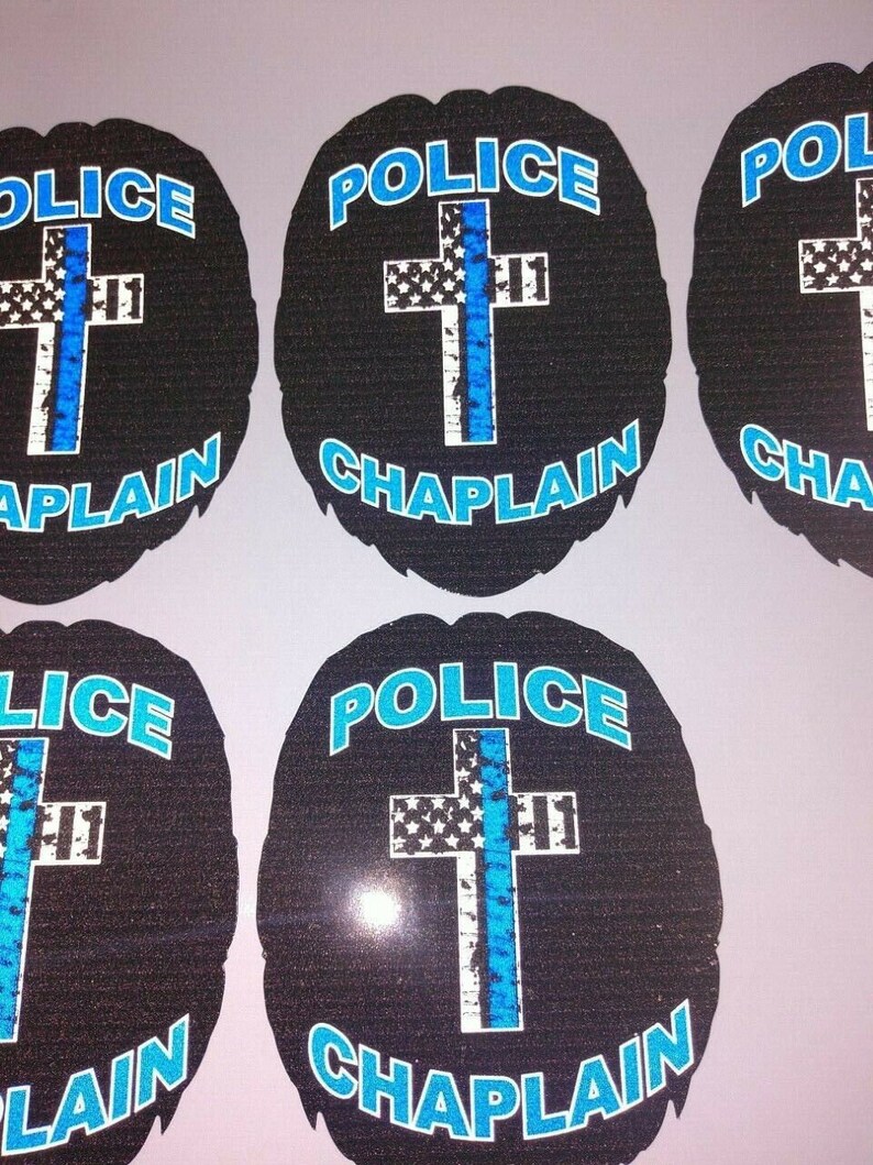 Police Chaplain Vinyl Decal Police Badge REFLECTIVE - Etsy