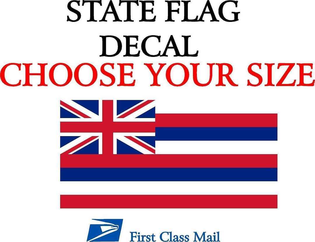 Hawaii State Flag, Sticker, Decal, State Flag of Hawaii 5yr Vinyl - Etsy