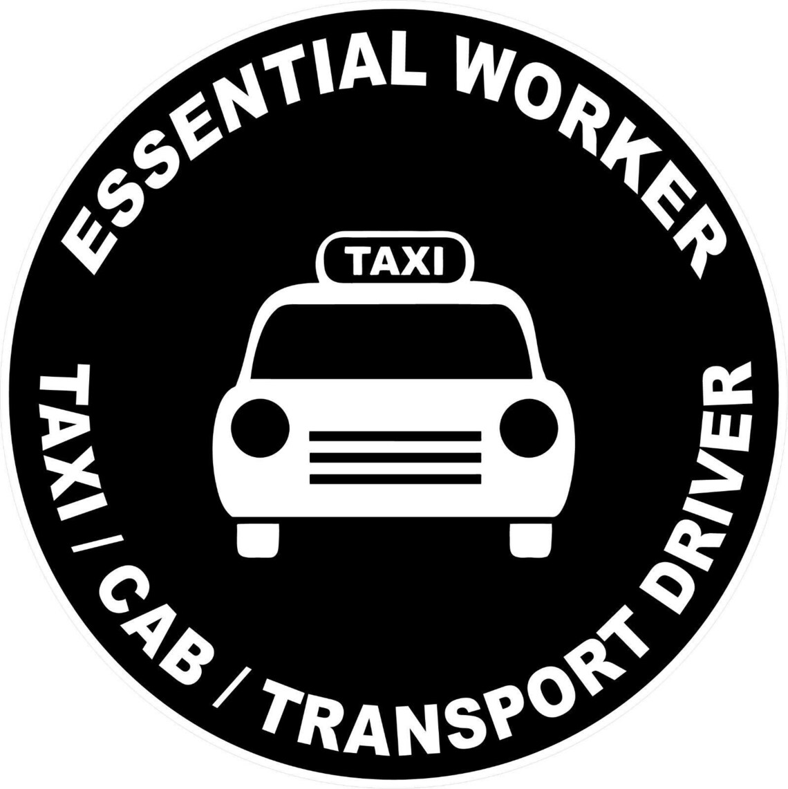 Essential Taxi / Cab / Transport Driver Decal - Etsy