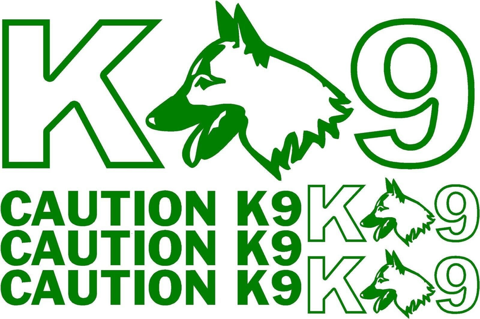 Caution K9 Unit Set Die-cut Vinyl Decal car / Truck / Window Sticker ...