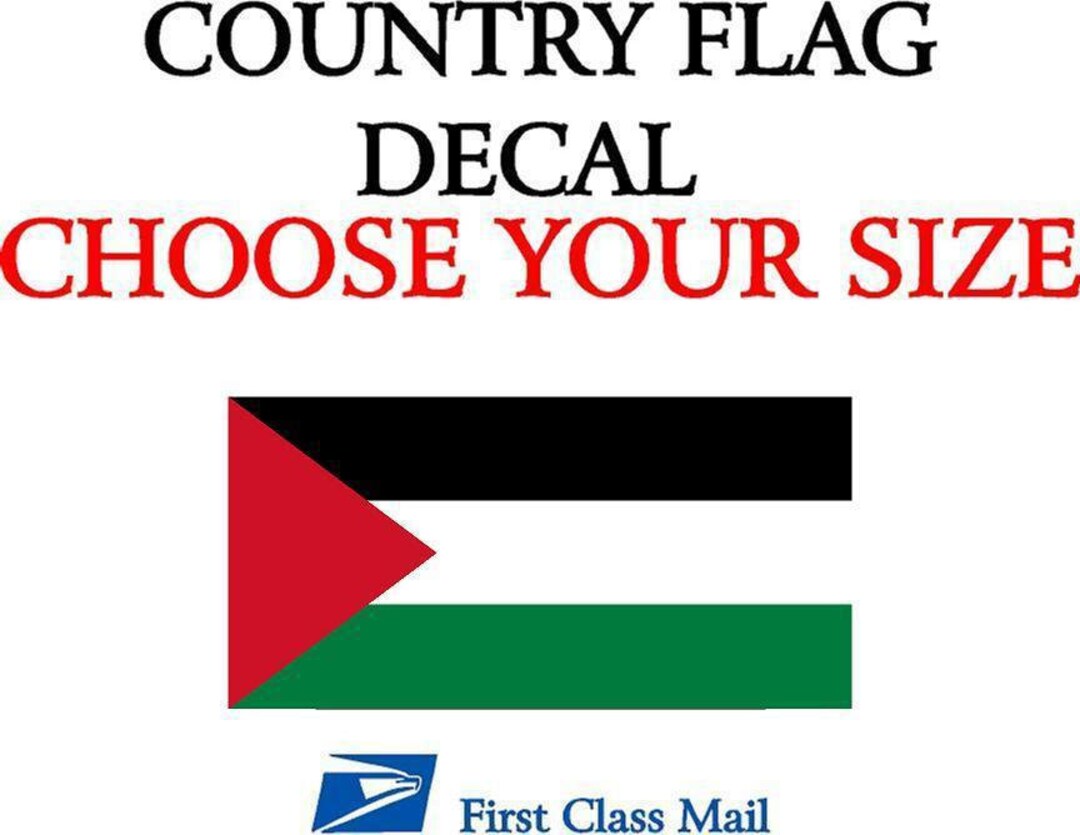 Palestinian Country Flag, Sticker, Decal, 5yr Vinyl, State Flag - Etsy