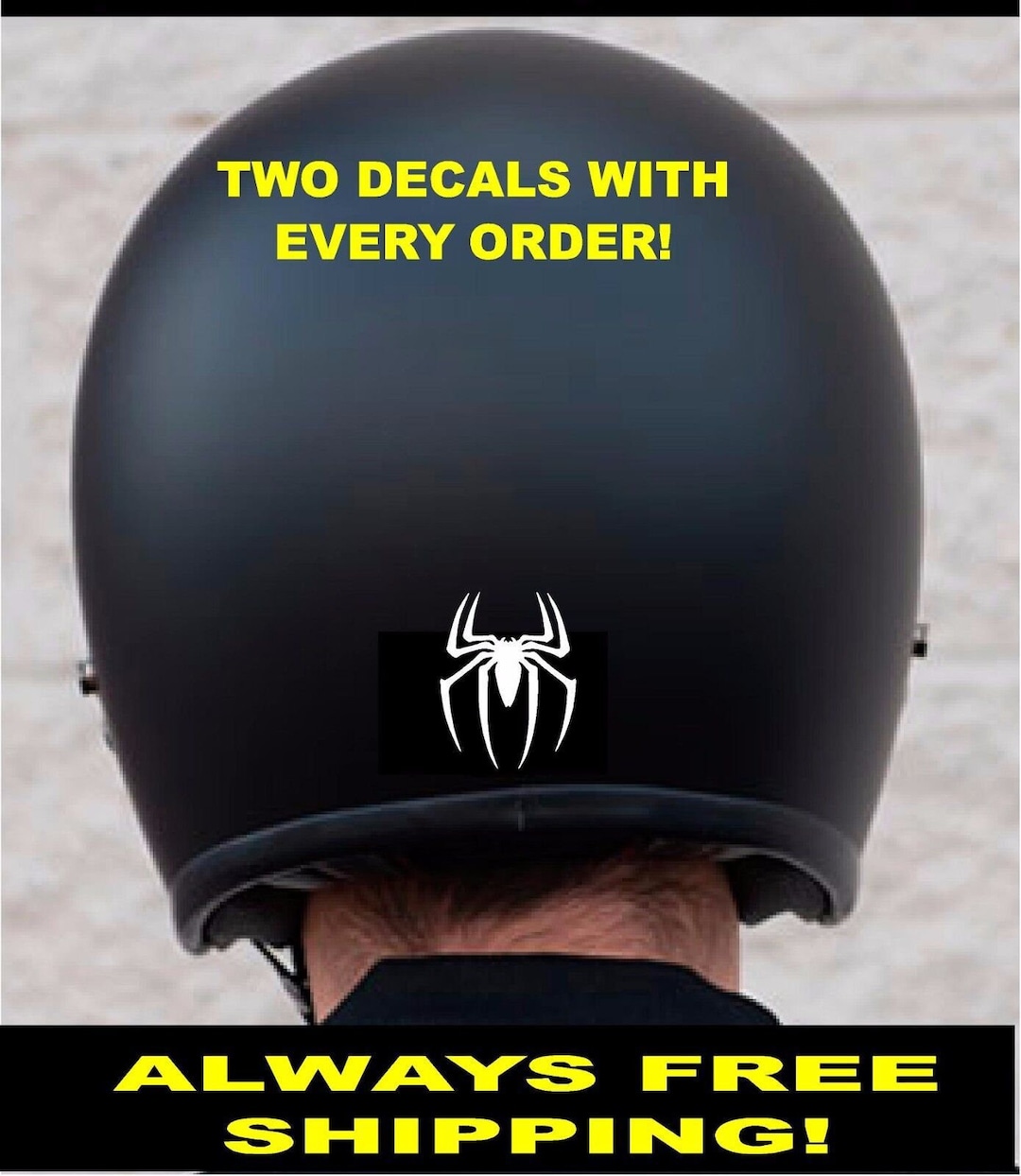 Two Spider Motorcycle Helmet 3M Reflective Decals - Etsy
