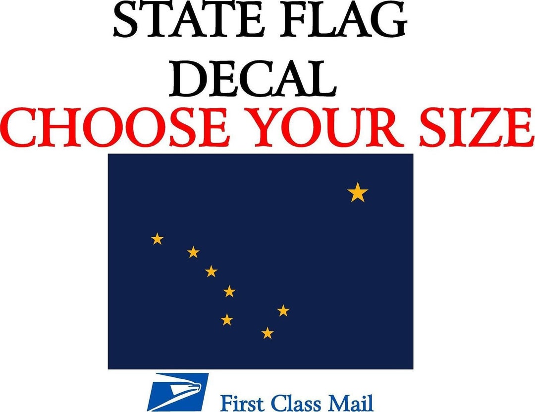 Alaska State Flag, Sticker, Decal, State Flag of Alaska 5 Yr Vinyl - Etsy