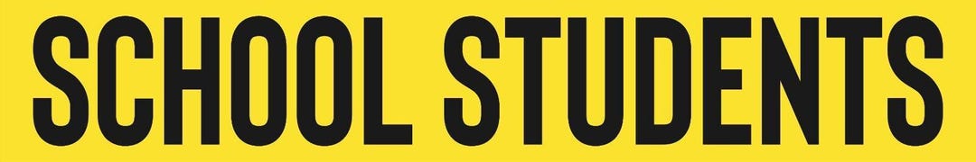 School Students Decal Sticker Long Life for Bus, Car, Van, Bike Etc ...
