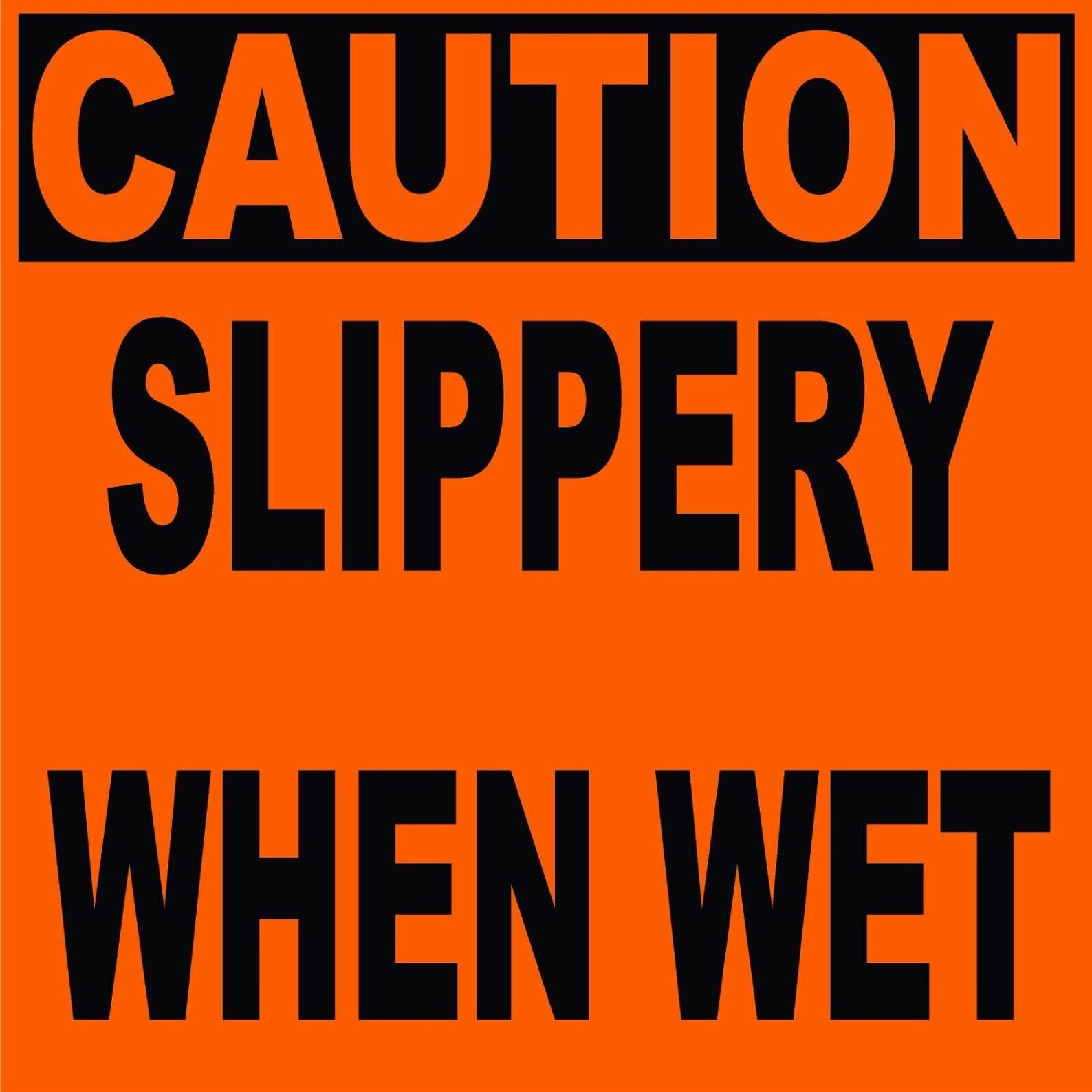 Coroplast Construction Signs - 48" X 48" - Qty 2 - Caution Slippery ...