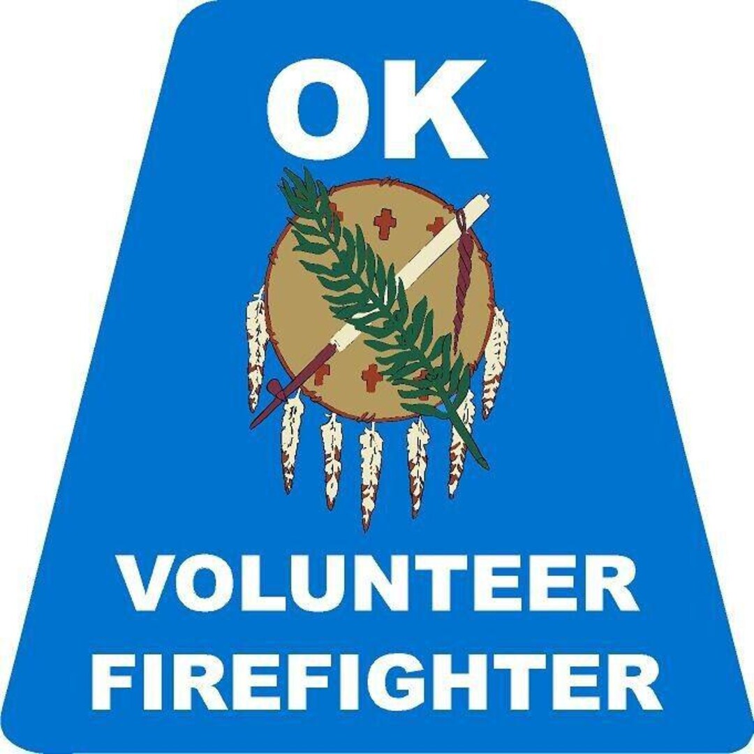 Oklahoma Volunteer Firefighter Helmet Tets Tetrahedrons Sticker ...